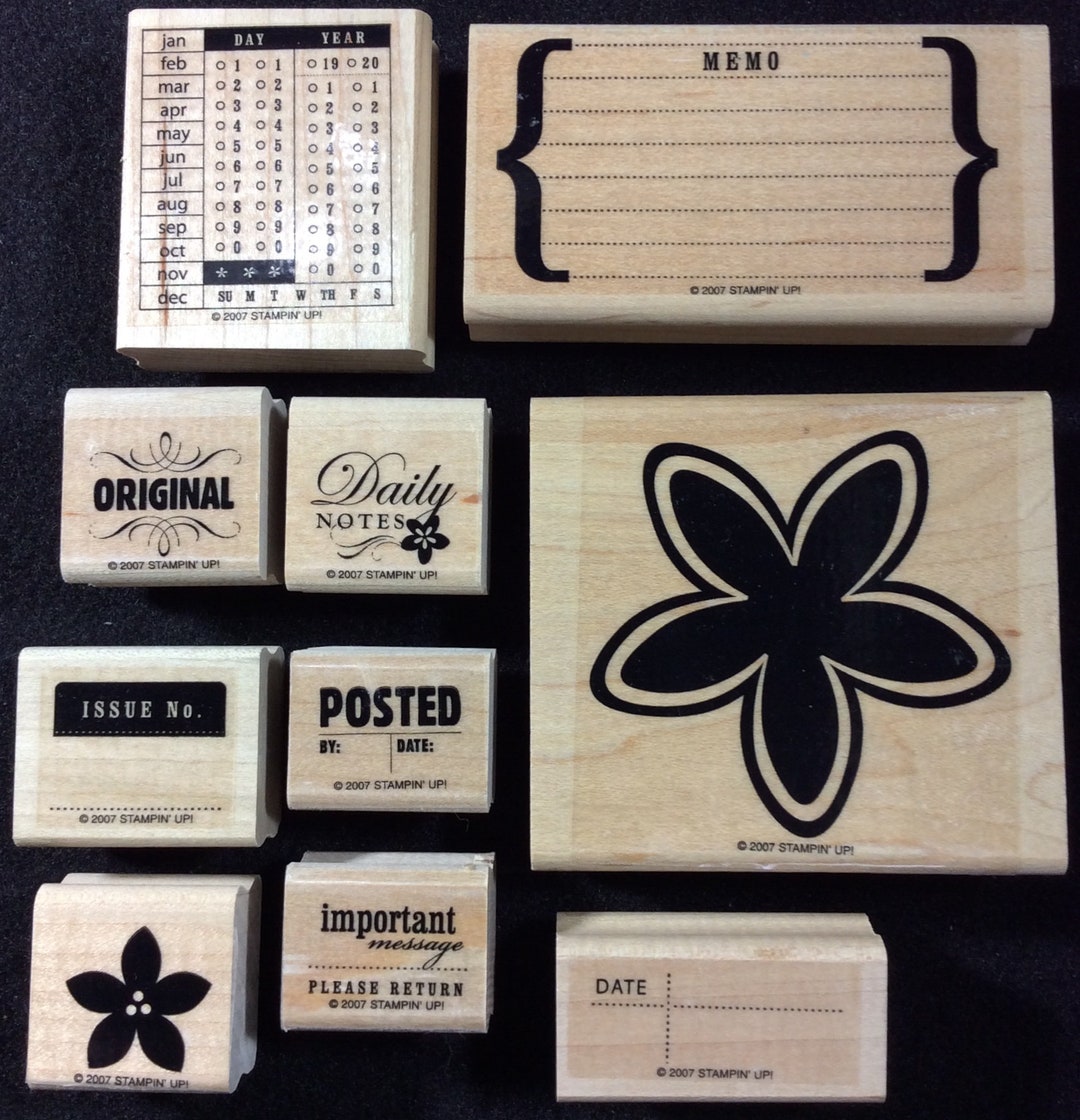 Office Accountrement Wood Mounted Rubber Stamp Set From Stampin Up ...