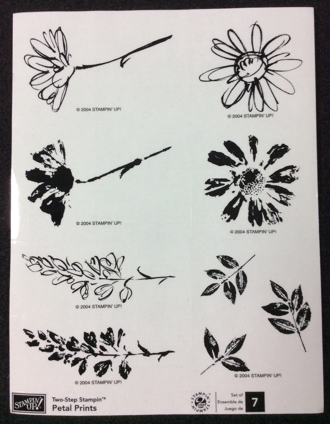 Petal Prints Wood Mounted Rubber Stamp Set From Stampin Up, Mother's ...