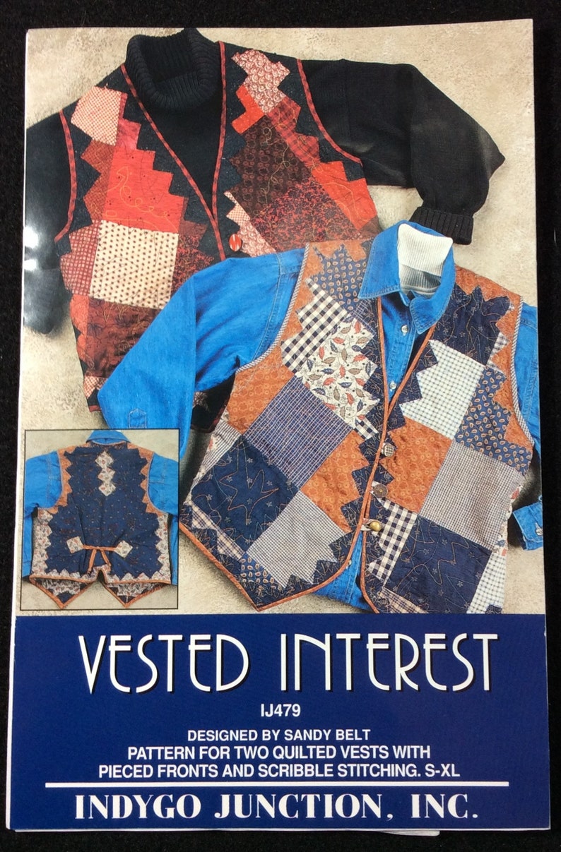 Vested Interest Quilted Vest Pattern IJ479 Size Extra Small - Etsy