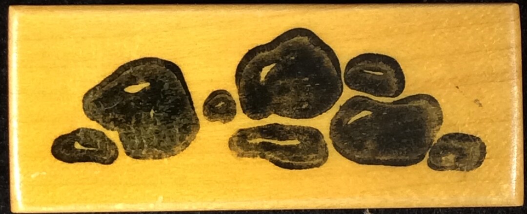 Stones Wood Mounted Rubber Stamp, Rocks - Etsy