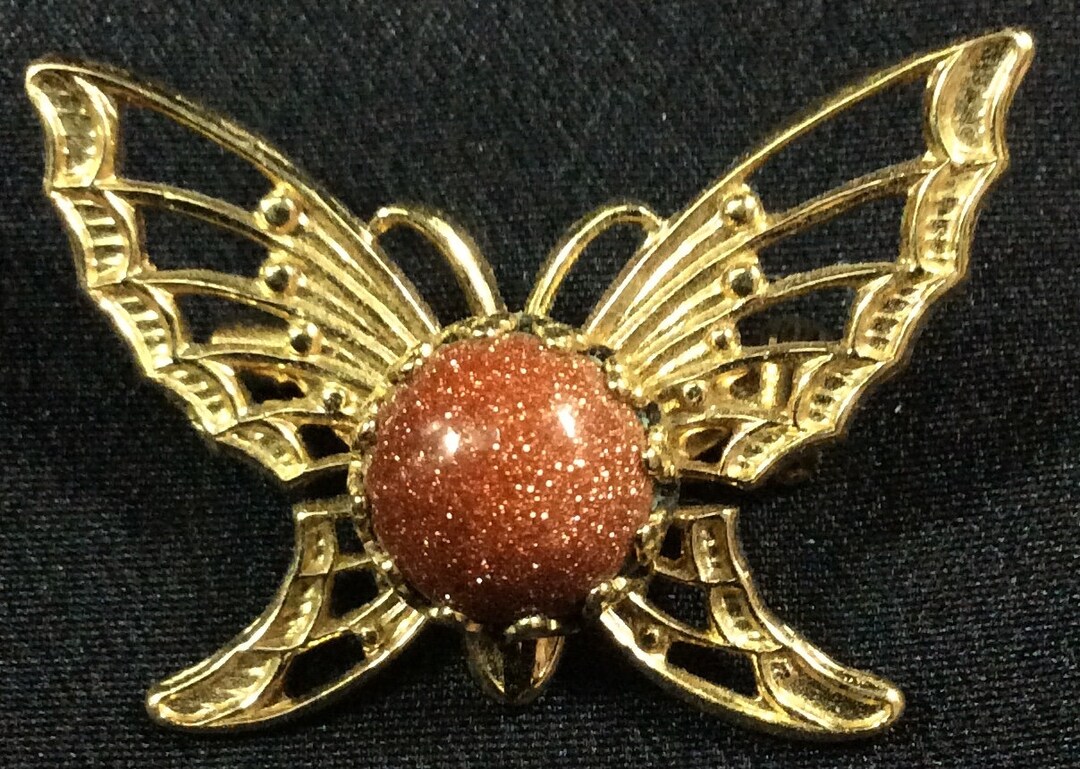 Gold Tone Butterfly Lapel Pin, Insect - Etsy