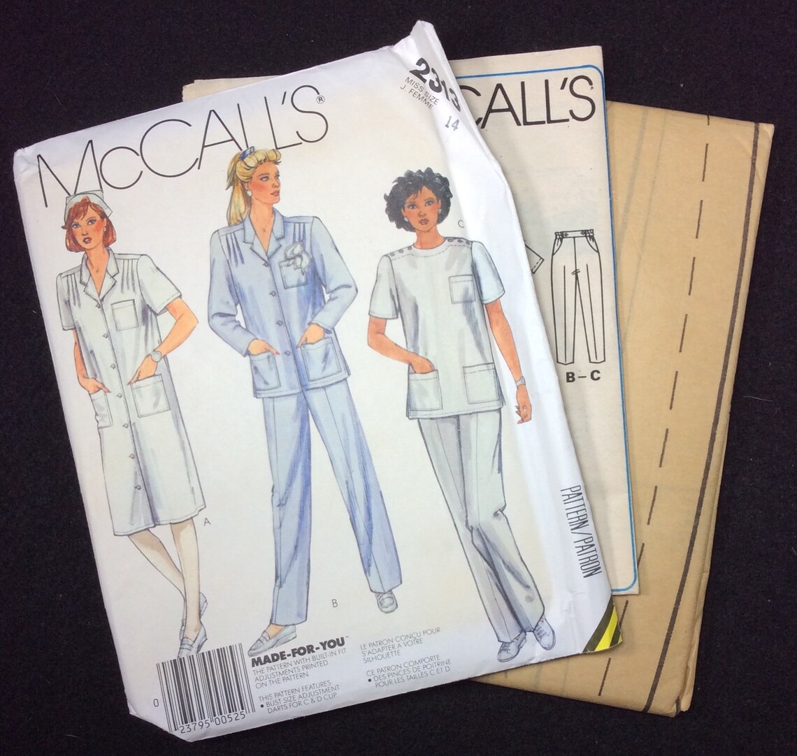Mccall's Misses Dress or Shirt Top and Pants Pattern 2313 - Etsy