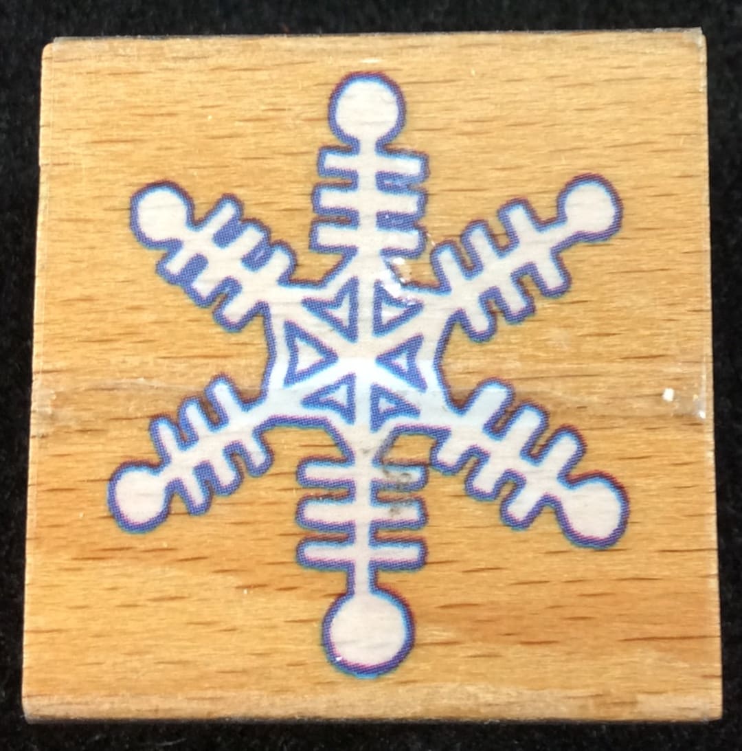 Snowflake Wood Mounted Rubber Stamp by Joann Crafts Snow, Winter ...
