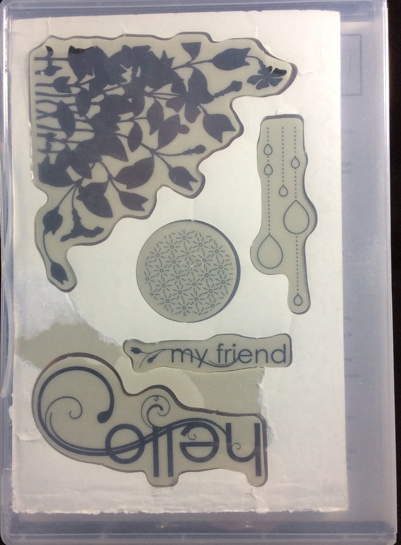 My Friend Cling Mount Rubber Stamp Set From Stampin Up, Hello, My ...