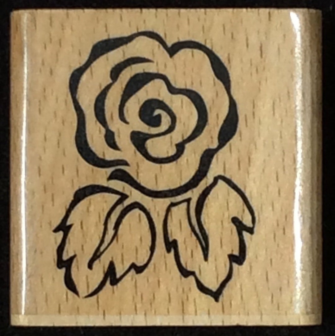 Rose Flower Wood Mounted Rubber Stamp, Flowers, Garden, Spring, Summer ...