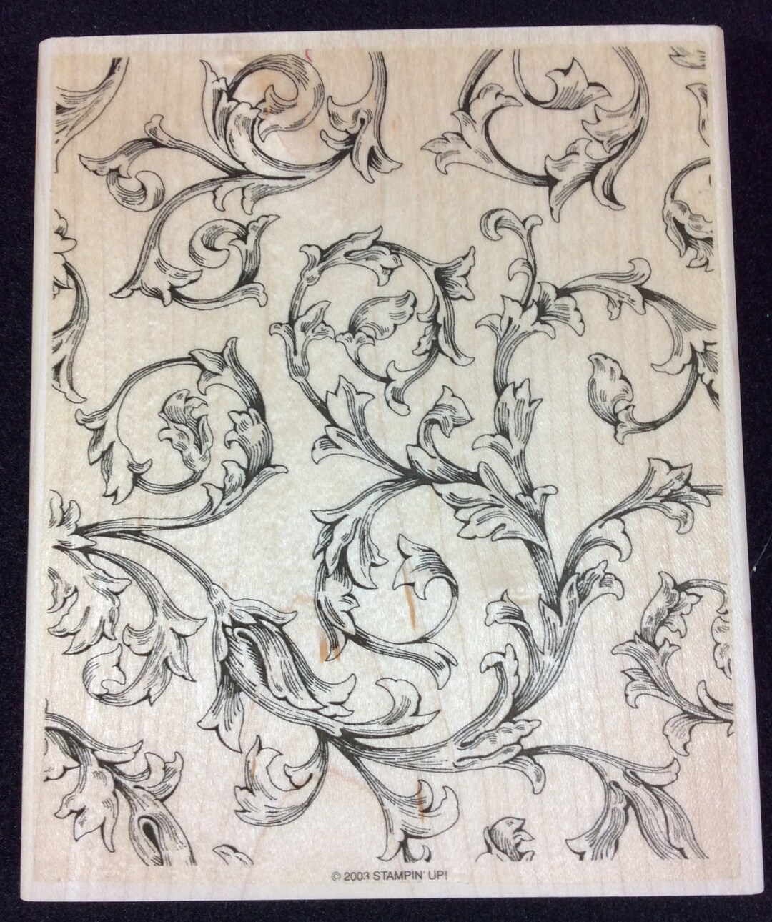 Filigree Background Wood Mounted Rubber Stamp by Stampin up 2003 - Etsy