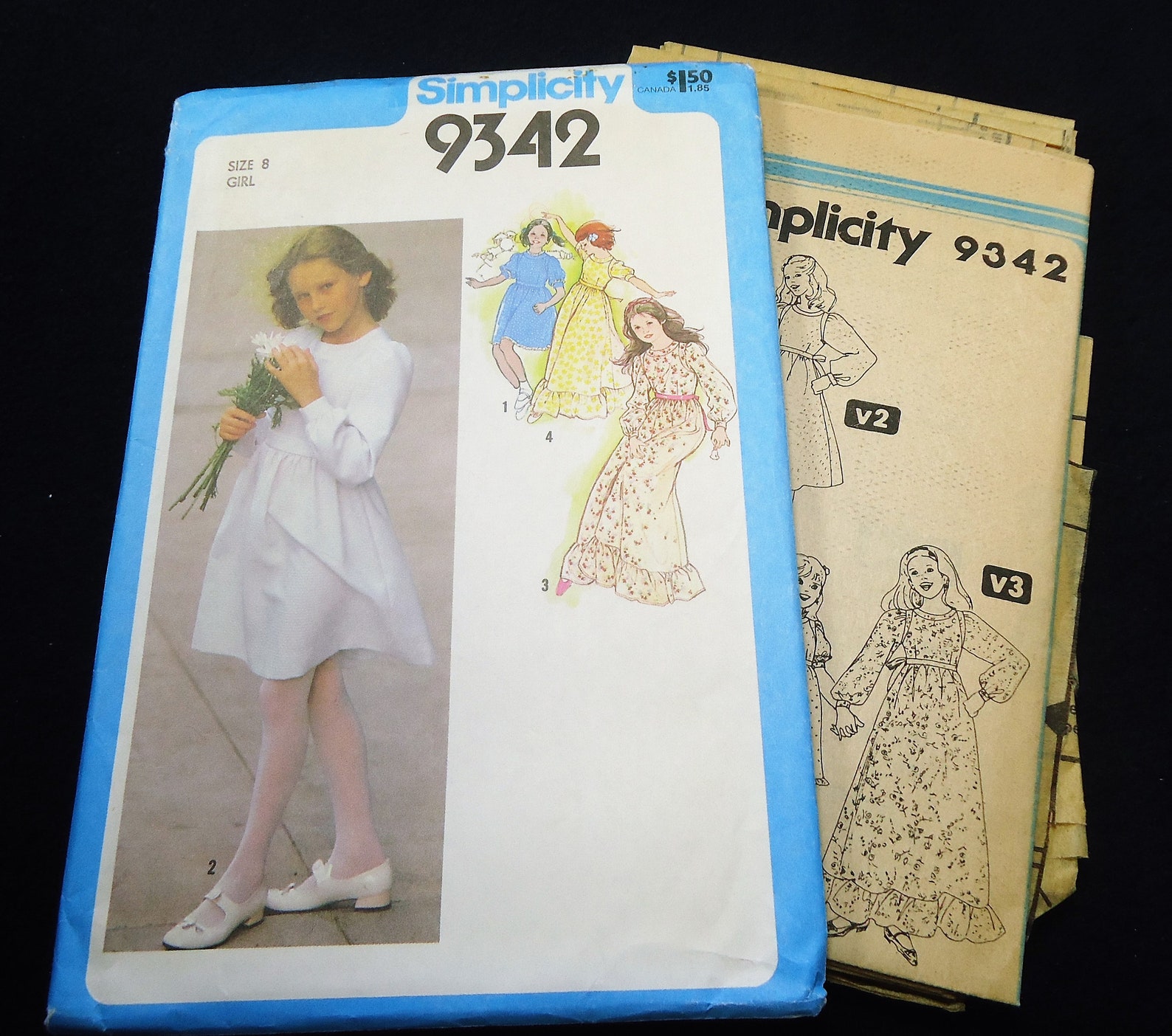 Simplicity Girls' Dress in Two Lengths Pattern 9342 Size 8 - Etsy