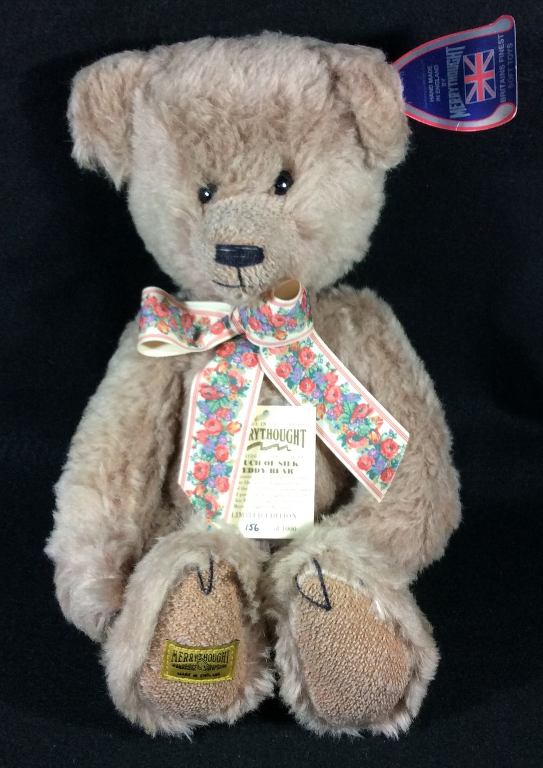 Artisian Touch of Silk Teddy Bear Handmade in England by Merrythought ...