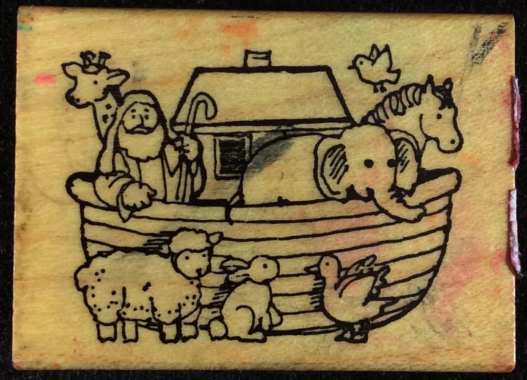 Noah's Ark Wood Mounted Rubber Stamp From Delafield, E440, Christian ...
