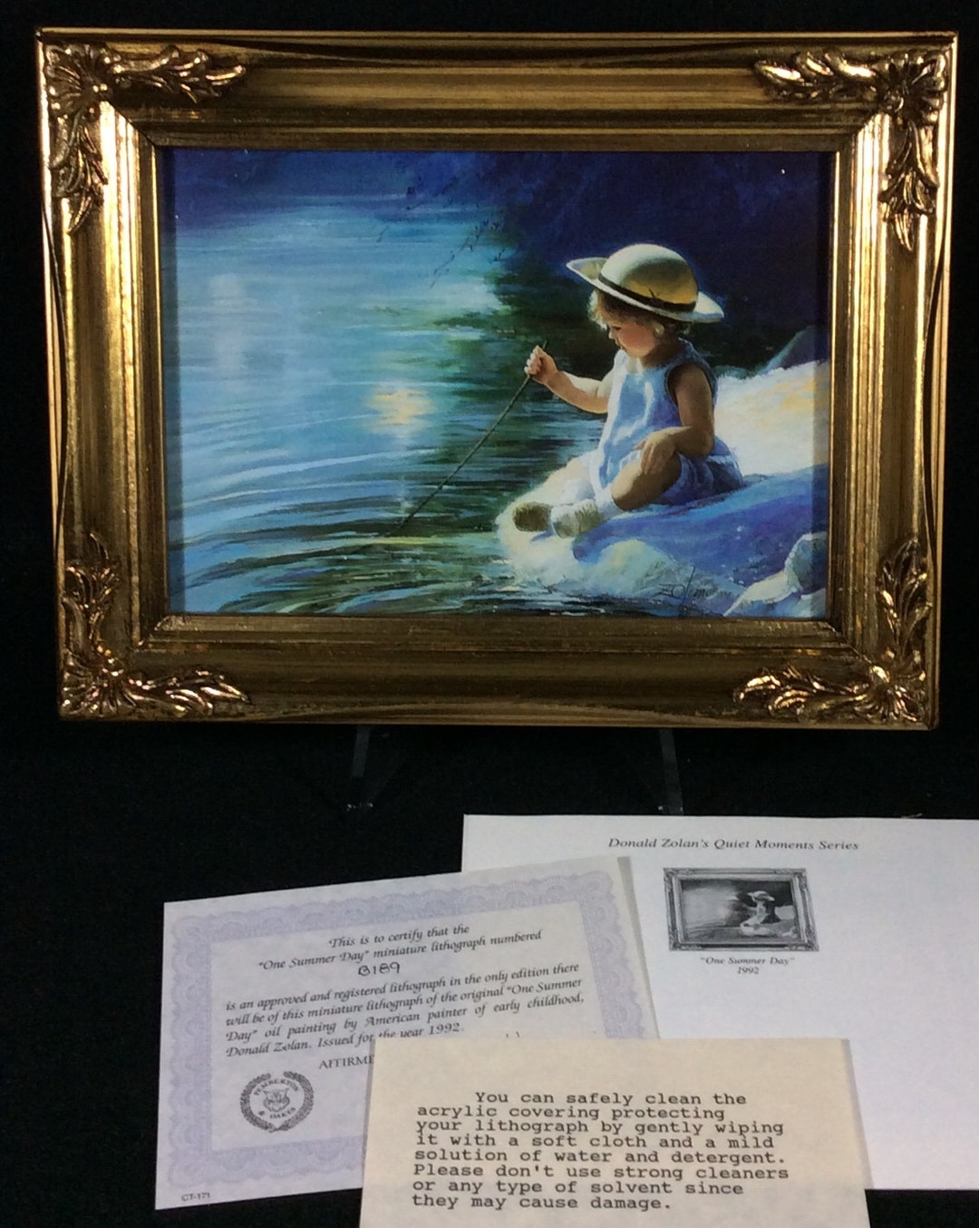 One Summer Day, Miniature Lithograph, First Issue in the Quiet Moment ...