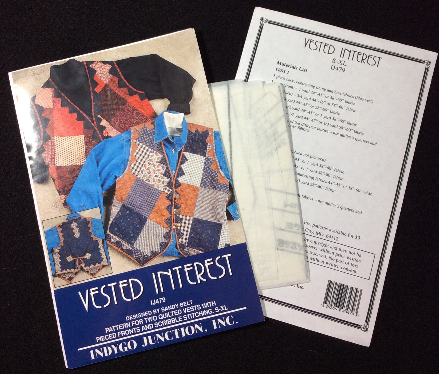 Vested Interest Quilted Vest Pattern IJ479 Size Extra Small | Etsy