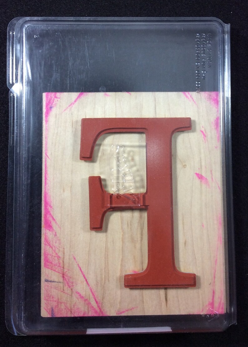 Letter F Monogram Wood Mounted Rubber Stamp From Stampin Up - Etsy