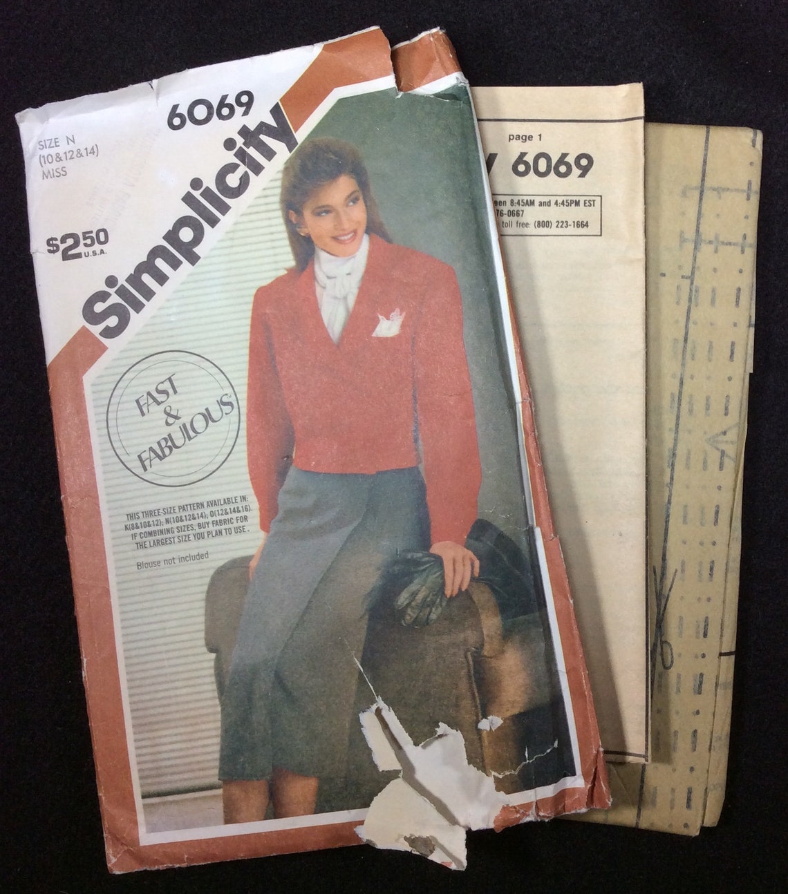 Simplicity Front Wrap Skirt and Unlined Jacket Pattern 6069 | Etsy