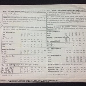 Simplicity Misses' Easy to Sew Two-piece Dress Pattern 8557 Size 10, 12 ...