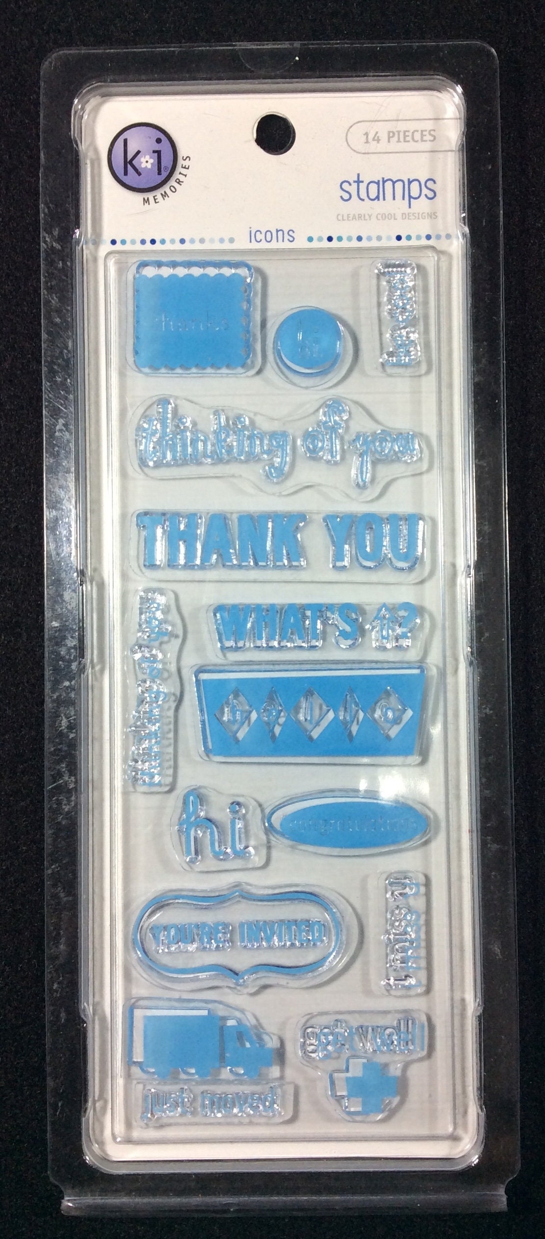 Greetings Unmounted Stamp Set From Kimemories 2138, Thank You, Get Well ...