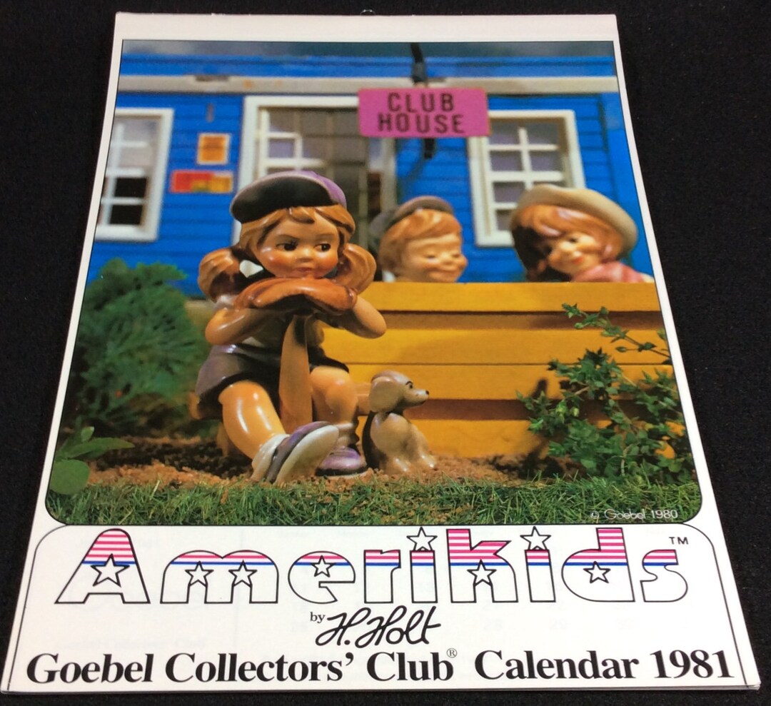 Amerikids by H Holt Figurines-calendar 1981, Goebel, Goebel Collector's Club, 12 Months of ...