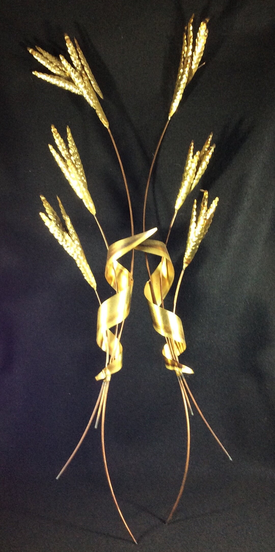 Brass Wheat Wall Decor From Home Interior, Set of Two, Homco, Metal, 70 ...