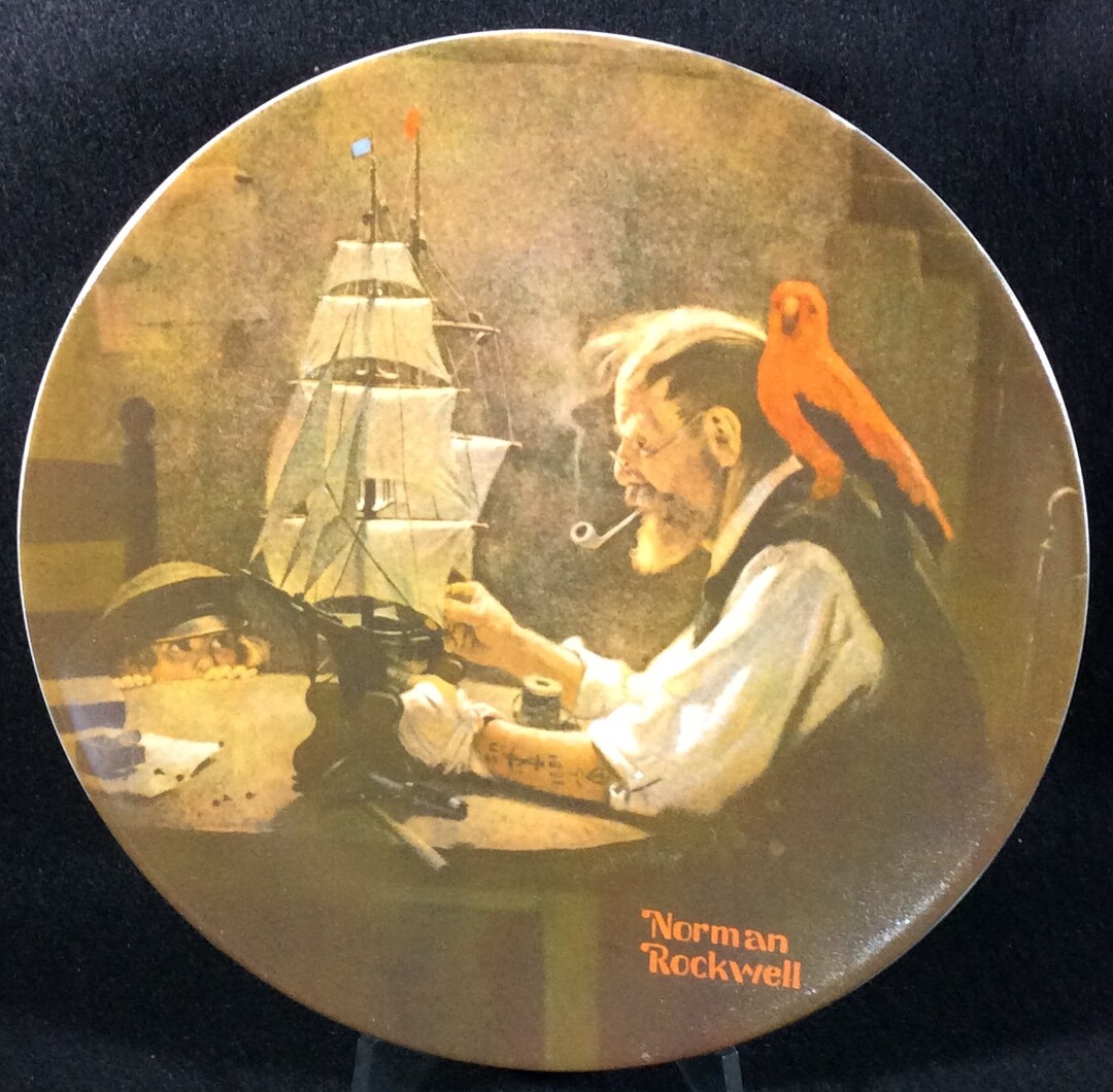 The Ship Builder Collector Plate by Norman Rockwell, Fourth in the ...