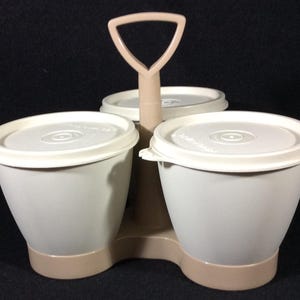 Vintage Tupperware Condiment Caddy / Server Almond - Etsy