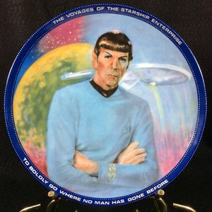 Star Trek Spock Commander Collector Plate by Susie Morton, 1984, Ernst Productions, Science ...