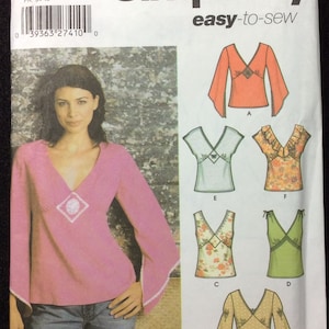 Simplicity Misses' Top Pattern 5195 Size 6, 8, 10, 12 Easy to Sew - Etsy