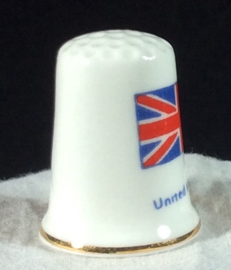 Flag of United Kingdom Thimble From Birchcroft Great Britian - Etsy