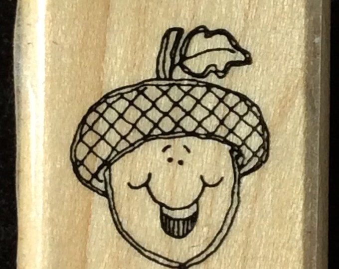 Acorn With Happy Little Face Wood Mounted Stamp From Stampin Up, Fall ...