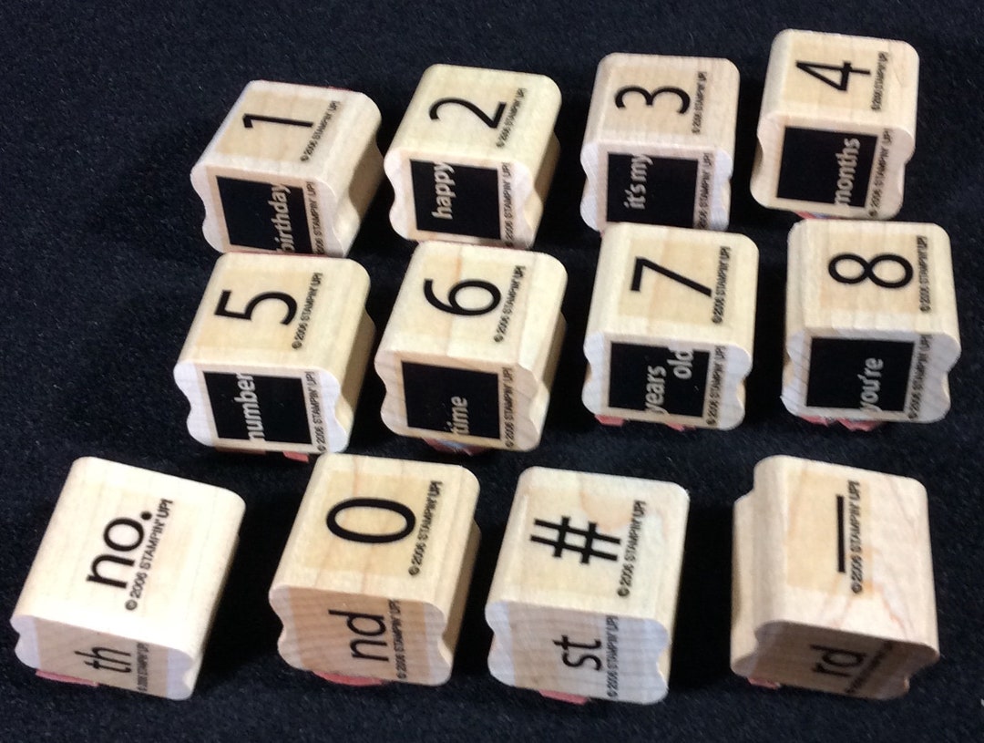 Short Order Numbers Wood Mounted Rubber Stamp Set From Stampin Up ...
