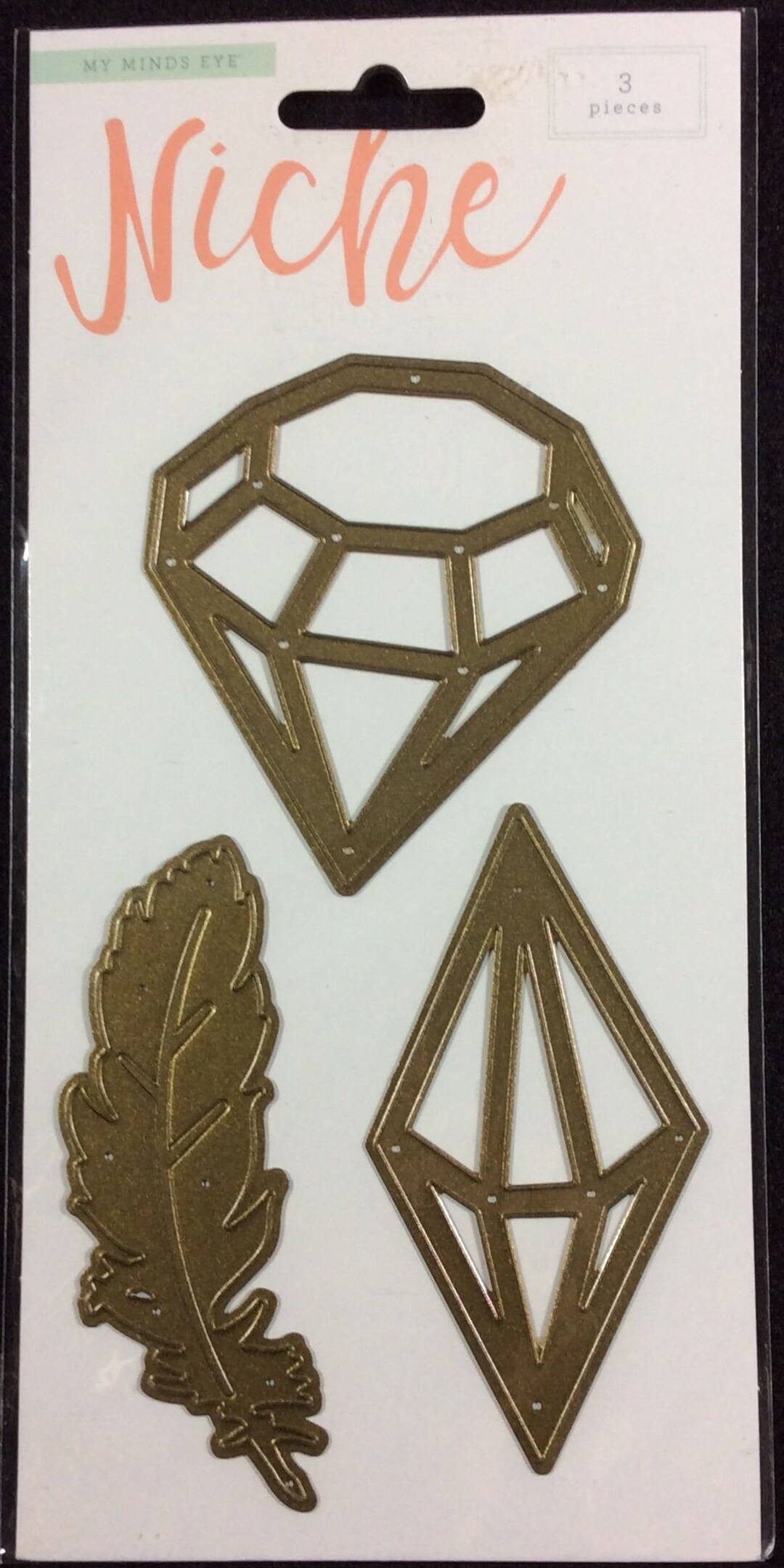 Diamonds and Feather Cut and Emboss Dies From Niche, My Mind's Eye, on ...