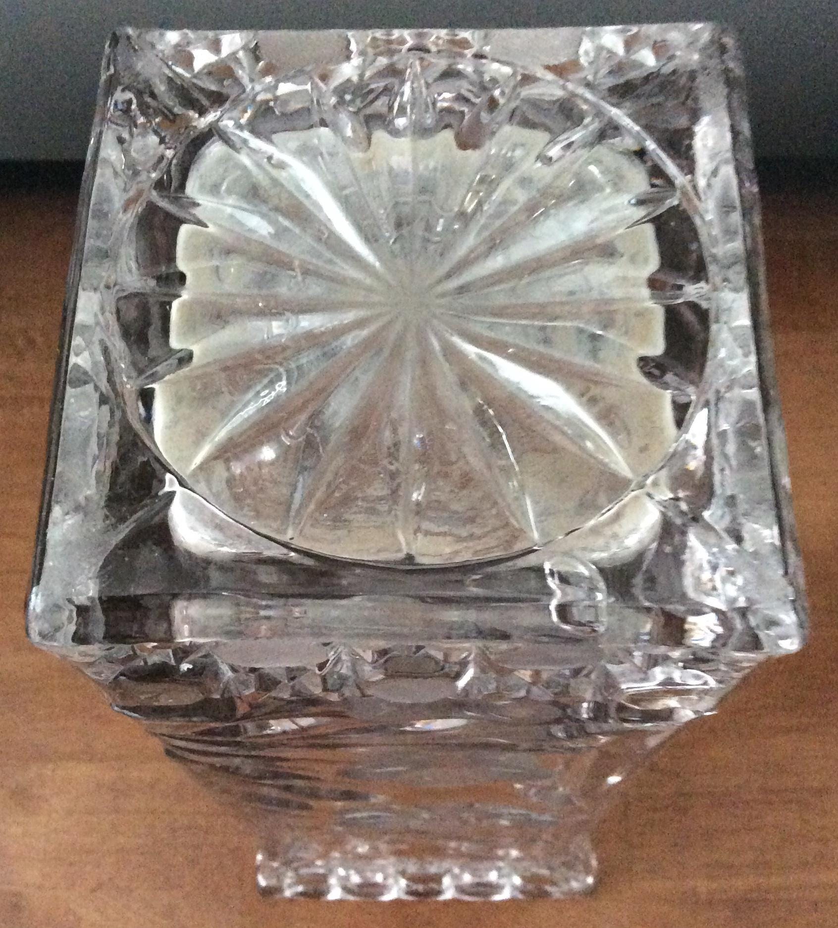 12 Inch Innovation Mckee Glass Vase, Squared, #410, Cut and Pressed ...