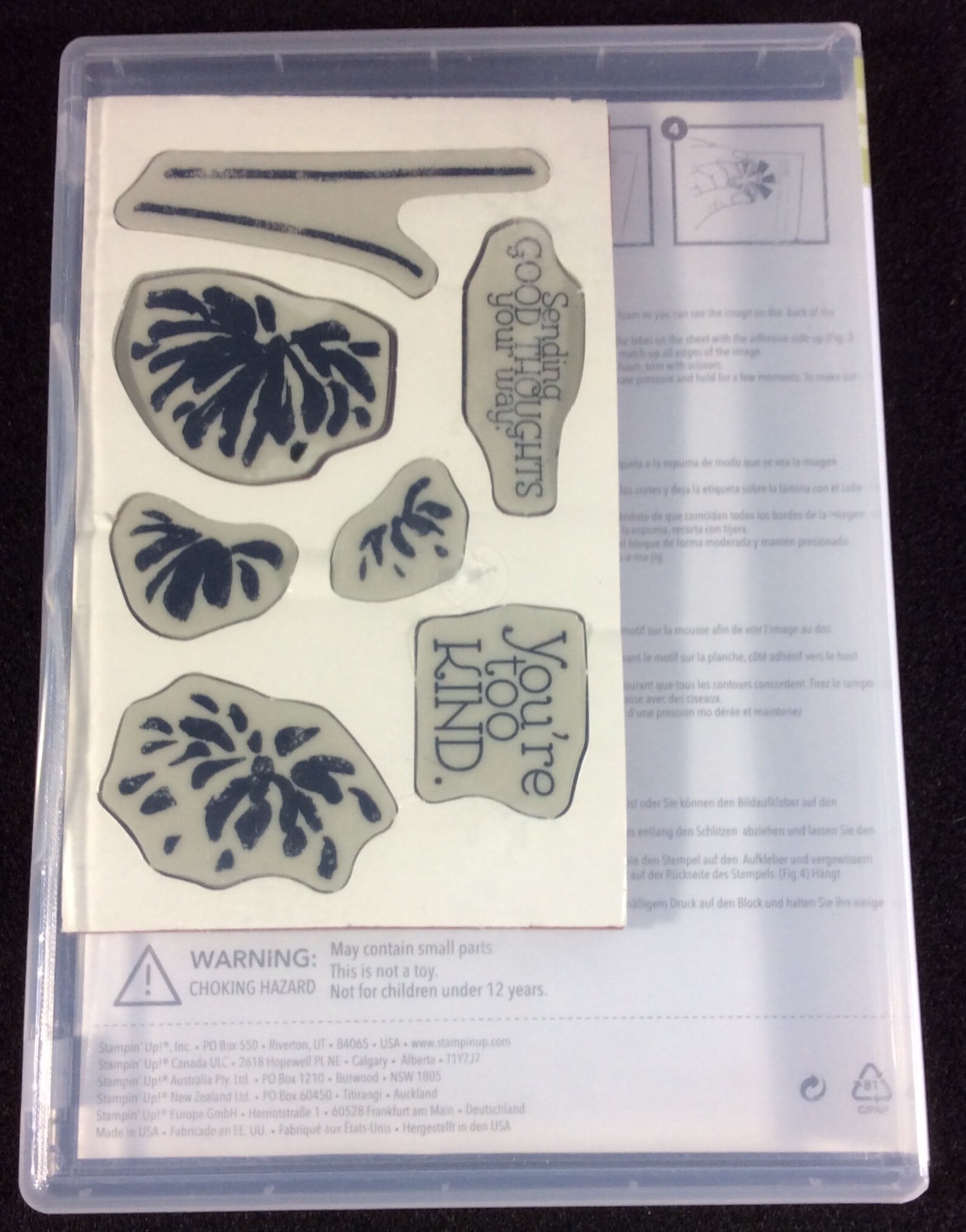 Too Kind Cling Mount Rubber Stamp Set From Stampin Up, Sending Good ...