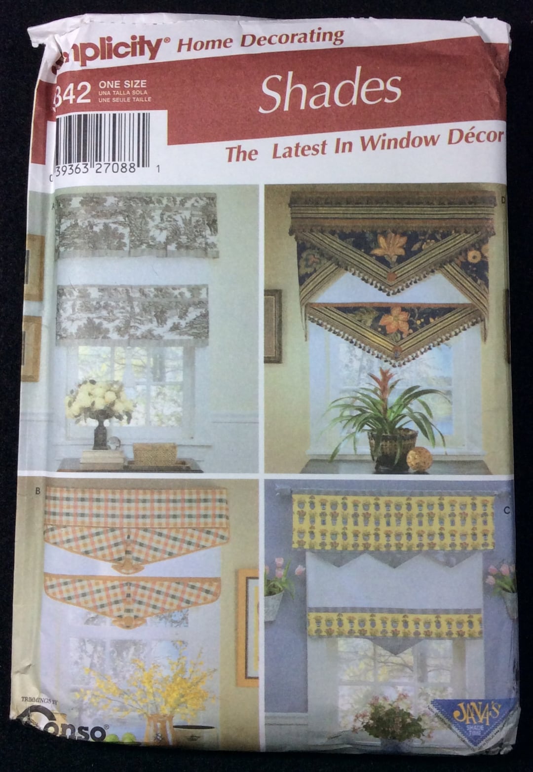 Simplicity Shades and Valance Pattern 5342, Window Treatments - Etsy