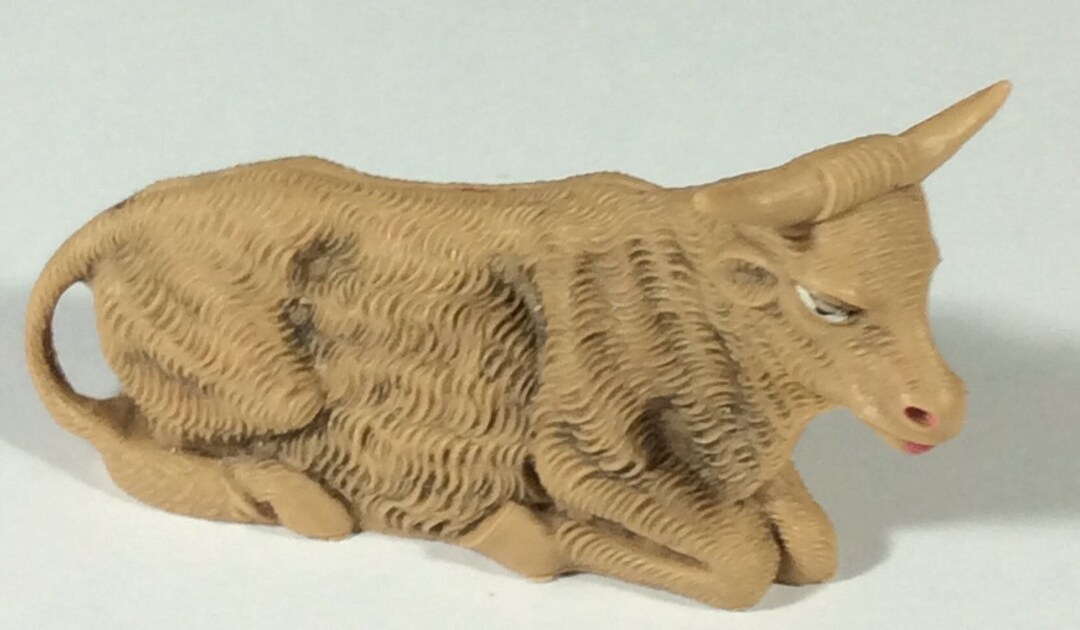 Oxen, Plastic, Made in Italy, Crèche, Nativity, Christmas, Jesus, Birth ...
