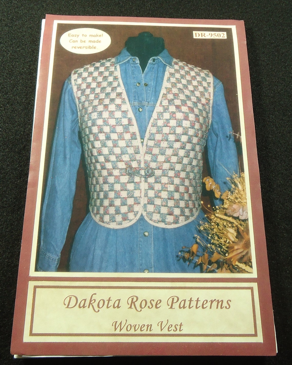 Dakota Rose Patterns Woven Vest Easy to Make Reversible DR-9502 - Etsy