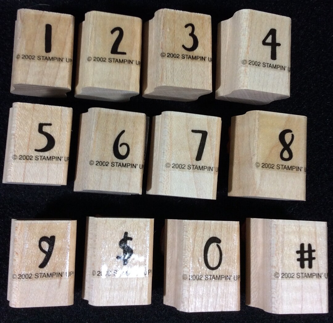 All Around Numbers Wood Mounted Rubber Stamp Set From Stampin Up ...