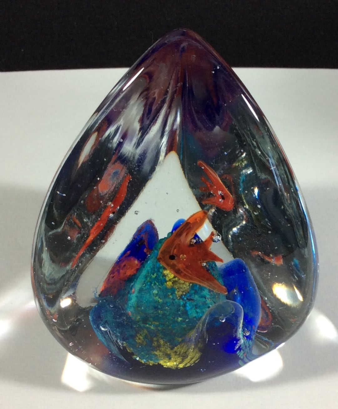 Heavy Glass Pyramid Triangle Aquarium Paperweight, Fish, Reef, - Etsy