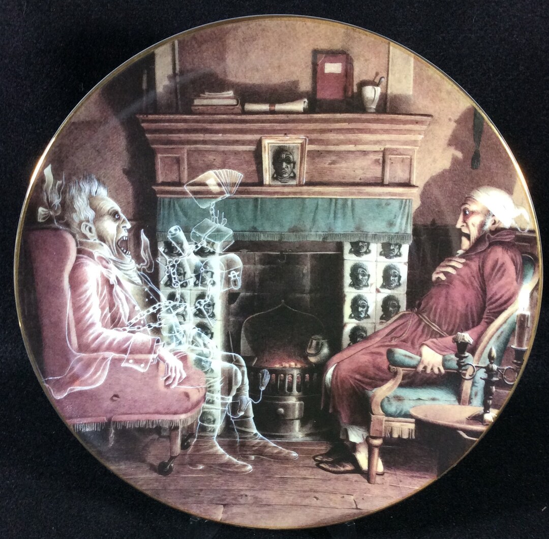 Marley's Ghost Appears to Scrooge, A Christmas Carol, Charles Dickens ...