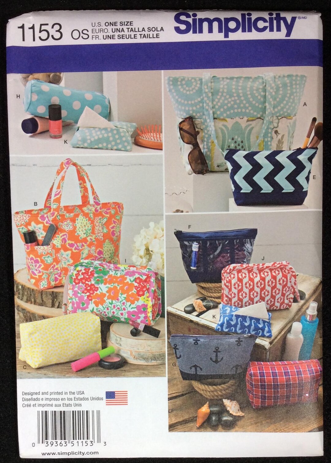 Simplicity Tissue Cover and Bag Pattern 1153 Tote - Etsy