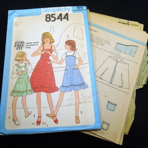 Simplicity Girls' Sundress or Jumper A Fuss-free Pattern 8544 Size 7 - Etsy