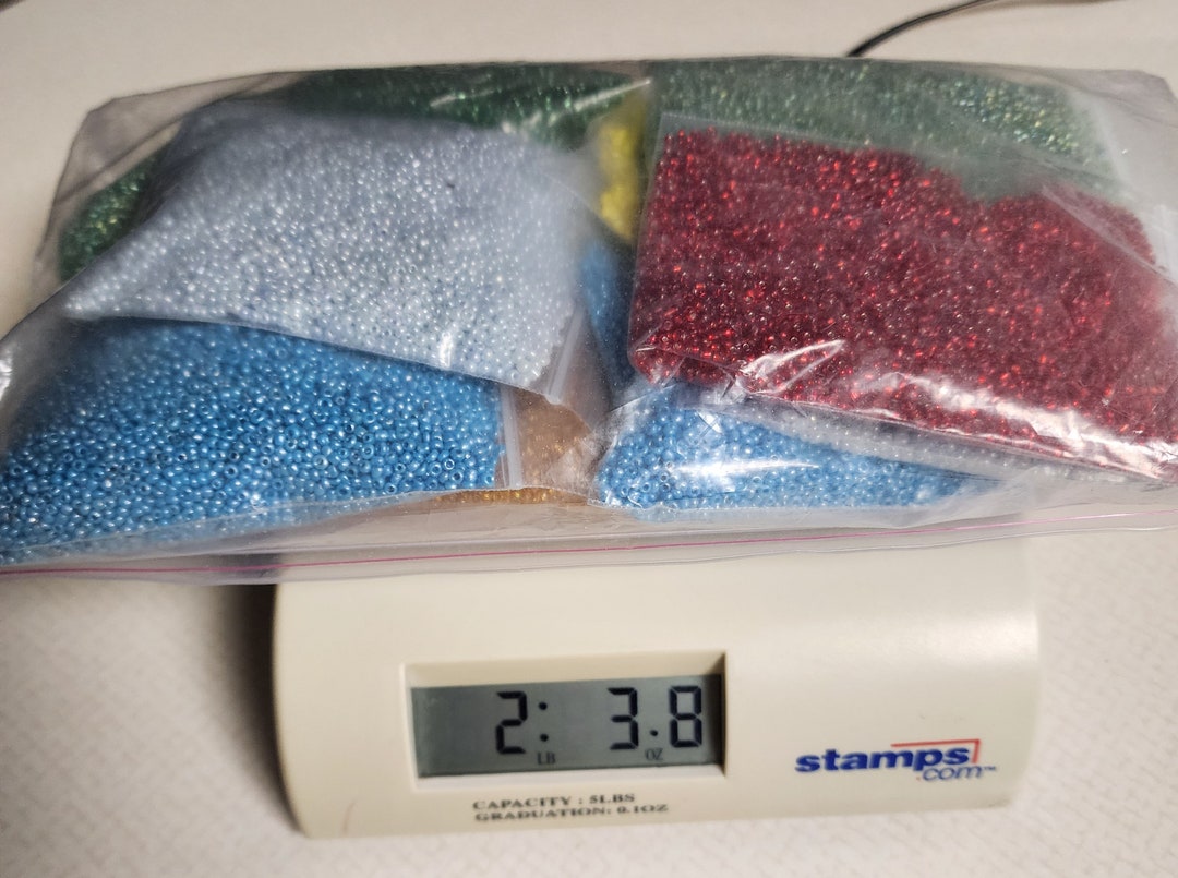 Bead Shop Destash, Bulk, Resale, Size 10 Seed Beads, 2.38 Lbs, 7 Colors ...