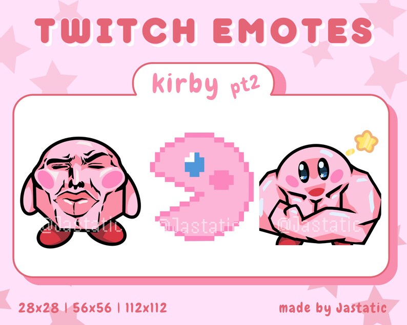 Funny Kirby Emotes (3) for Twitch | Discord | Streaming | Youtube - Etsy