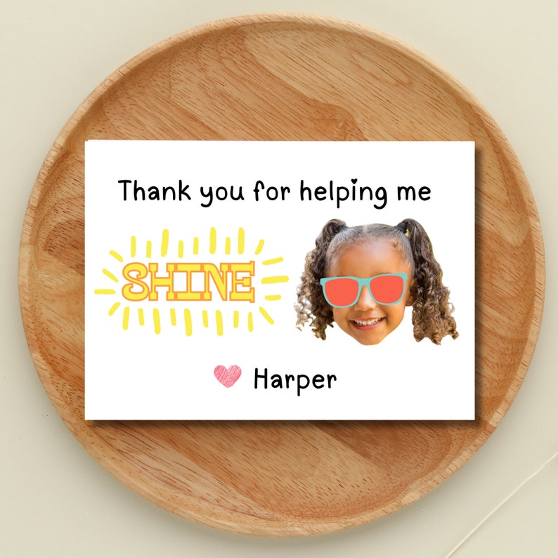 Thank You Card for Teachers, Childcare Nursery Teacher, ECE ...