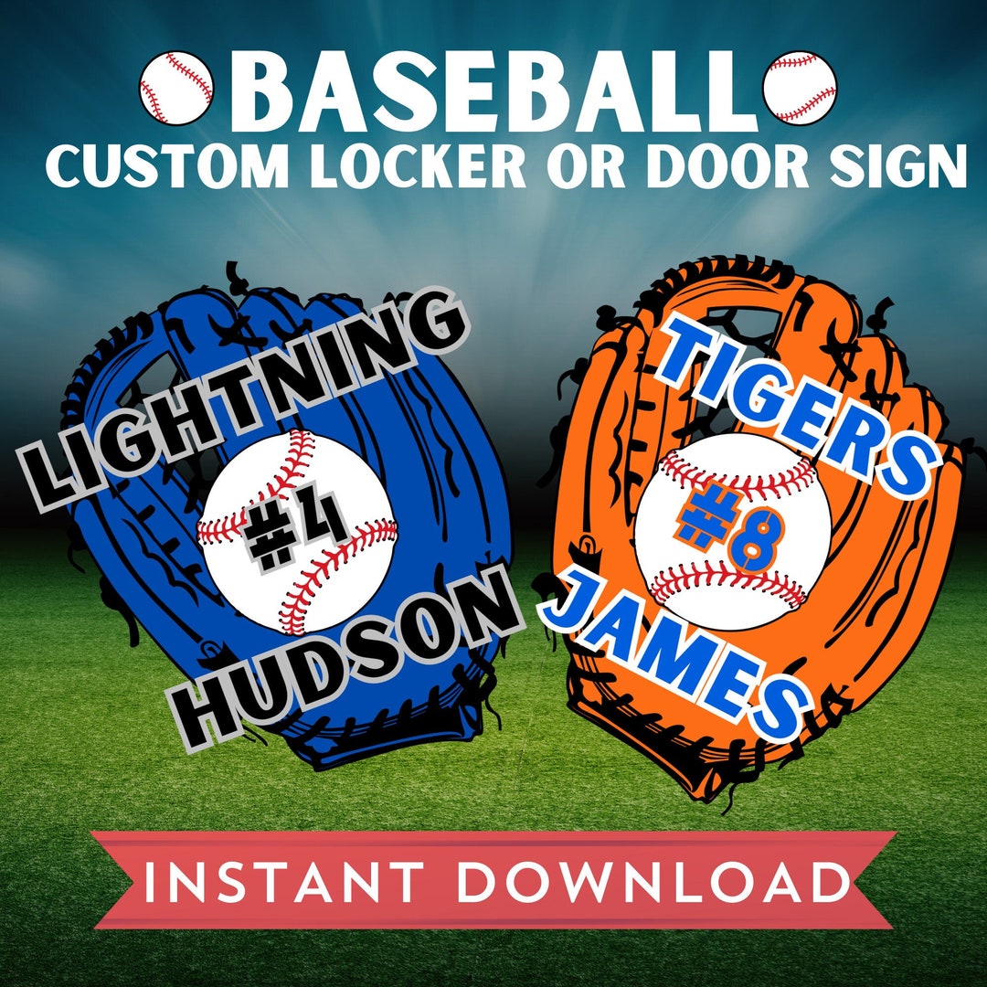 Baseball Name Tags Printable Door Sign, Travel Pride Sign, Door ...