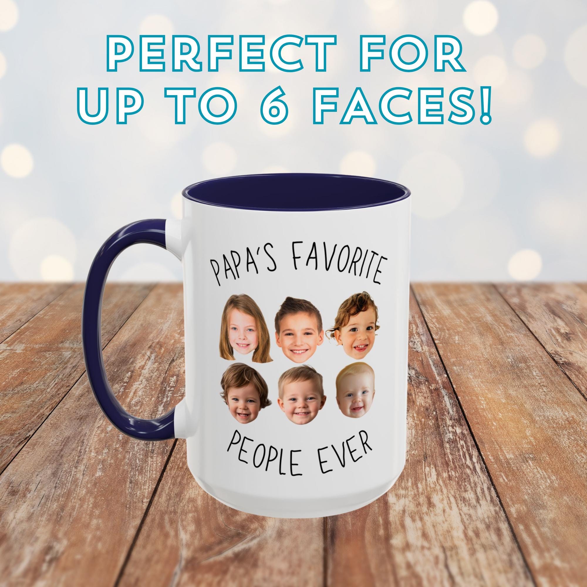 Papa Mug With Picture Favorite People Ever Coffee Mug With Faces for ...