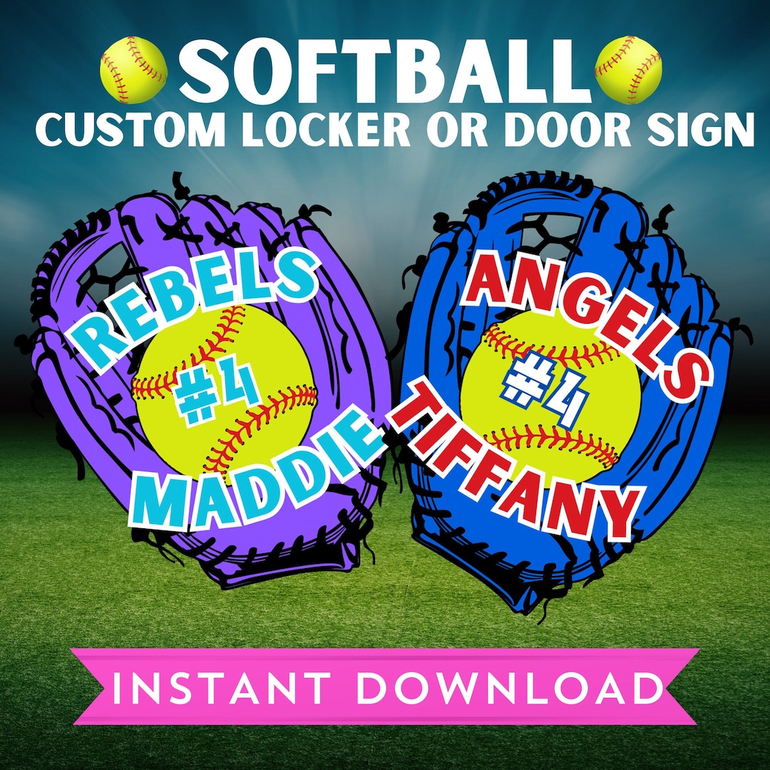 Editable Softball Printable Sign, Softball Game Day Sign, Girls ...