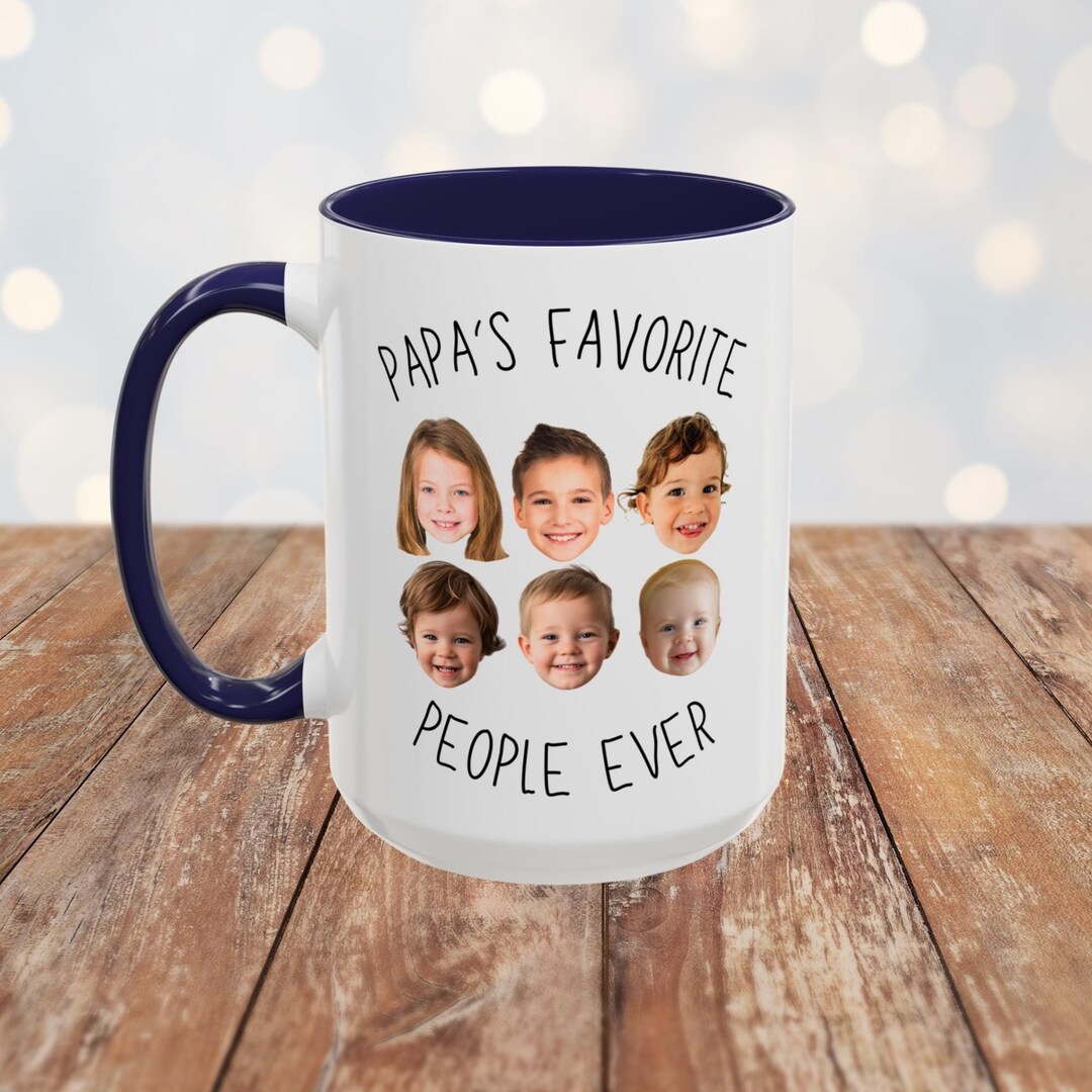 Papa Mug With Picture Favorite People Ever Coffee Mug With Faces for ...