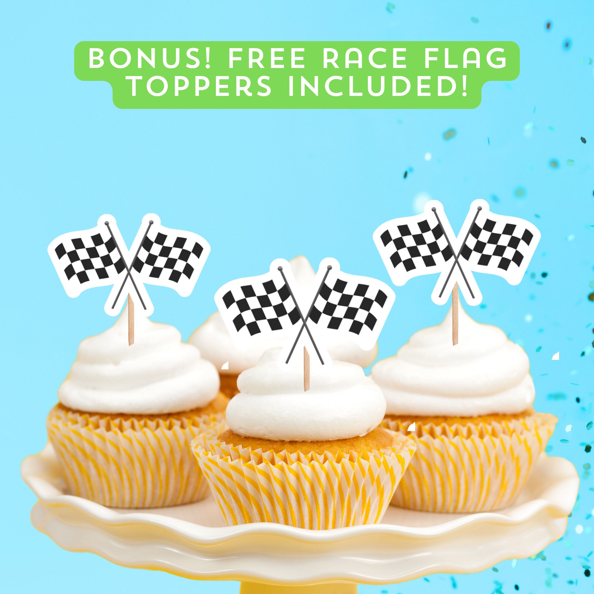 Cupcake Topper Race Car Face, Digital Download Face Photo Cupcake ...