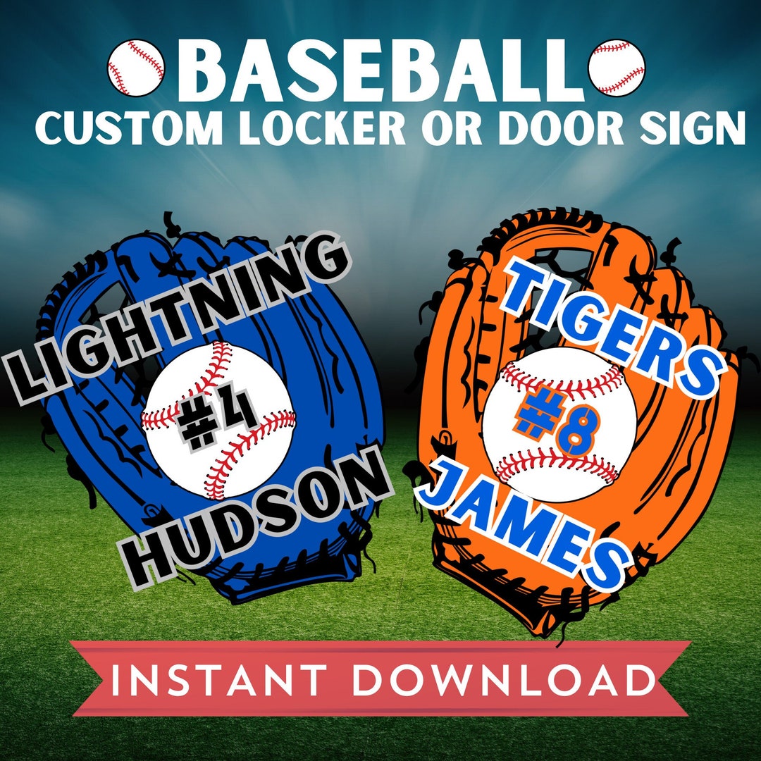 Baseball Name Tags Printable Door Sign, Travel Pride Sign, Door ...