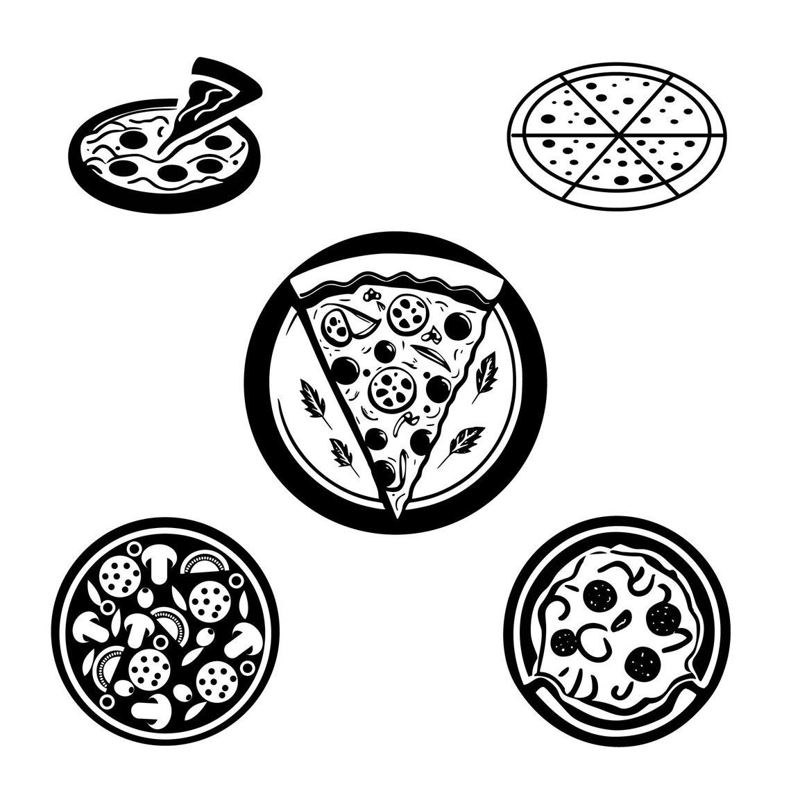 Large Pizza Svg Bundles, Pizza Slice Svg Bundles, Pizza Clipart, Pizza ...