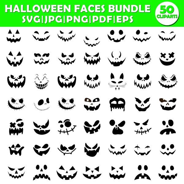 Pumpkin Face Design - Etsy